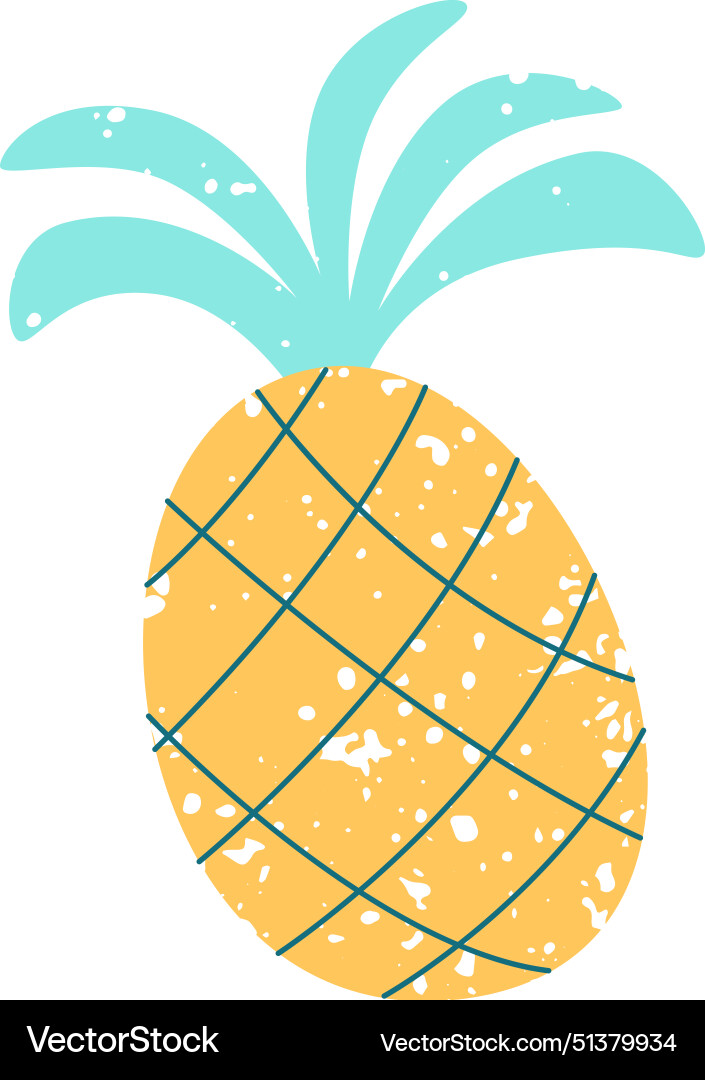 Pineapple splash texture Royalty Free Vector Image