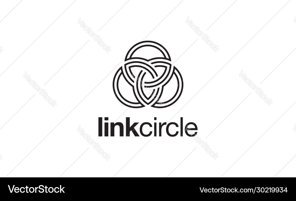 Red three circles ancient overlapping for connecti