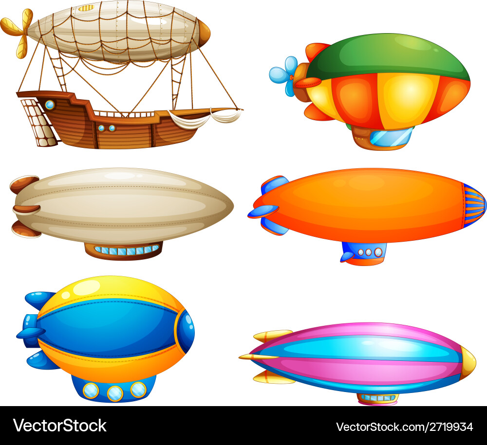 Sets of flying objects Royalty Free Vector Image