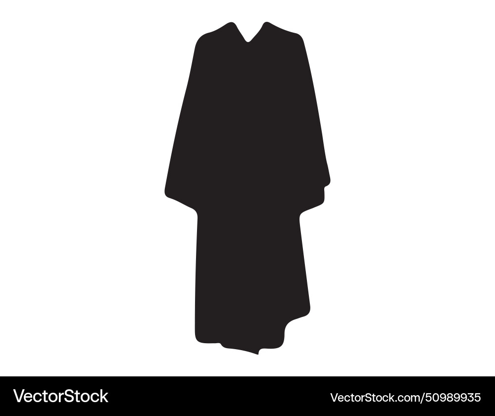 Graduation gown silhouette art Royalty Free Vector Image
