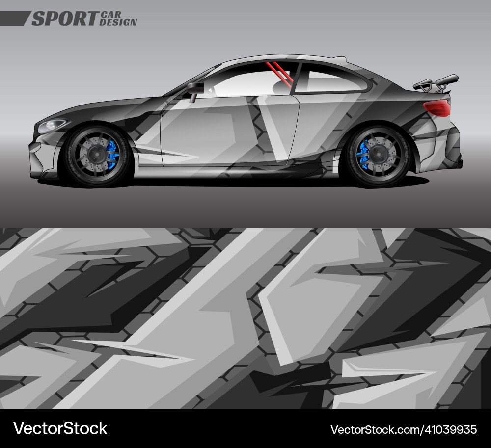 Racing Car Wrap - Textured Speed Royalty Free Vector Image