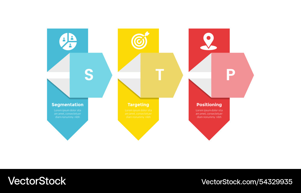 Stp marketing analysis infographics template Vector Image