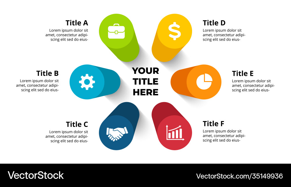 3d perspective infographic presentation Royalty Free Vector