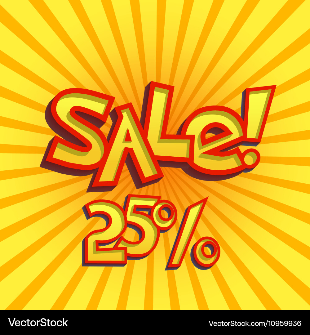 Cartoon sale offer Royalty Free Vector Image - VectorStock