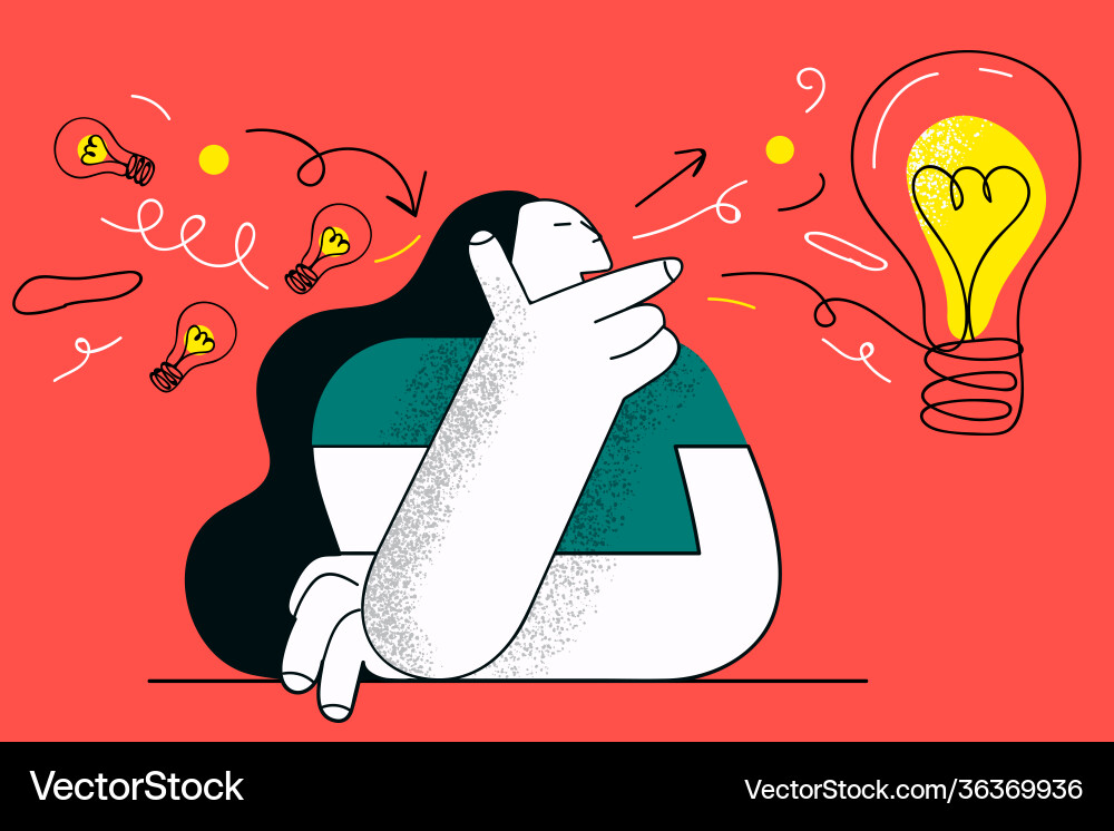 Creativity genius new idea concept Royalty Free Vector Image