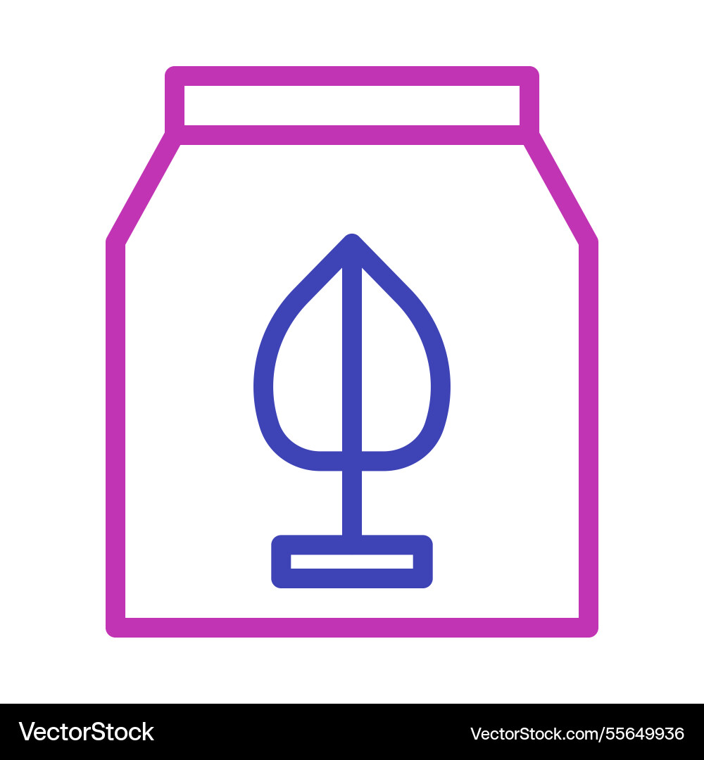 Fertilizer bag icon symbol for plant nourishment Vector Image