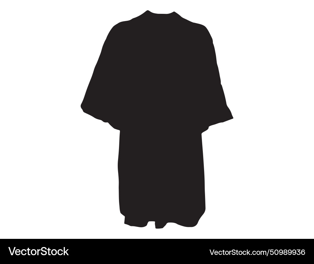 Graduation gown silhouette art Royalty Free Vector Image
