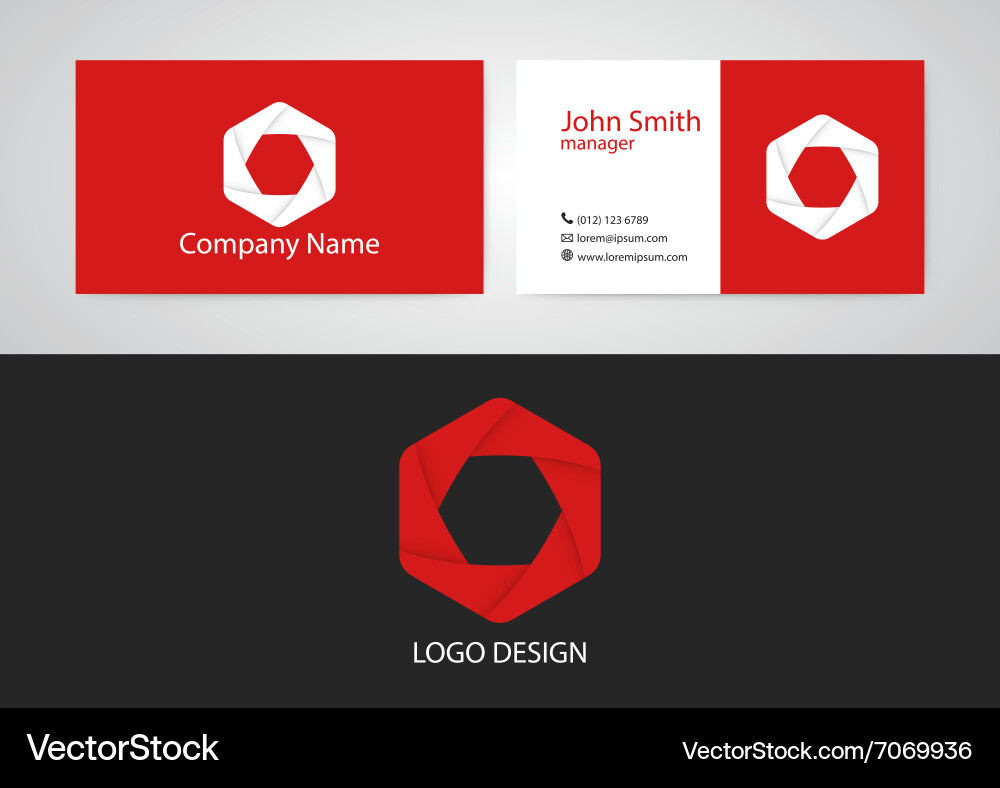Logo and business card Royalty Free Vector Image