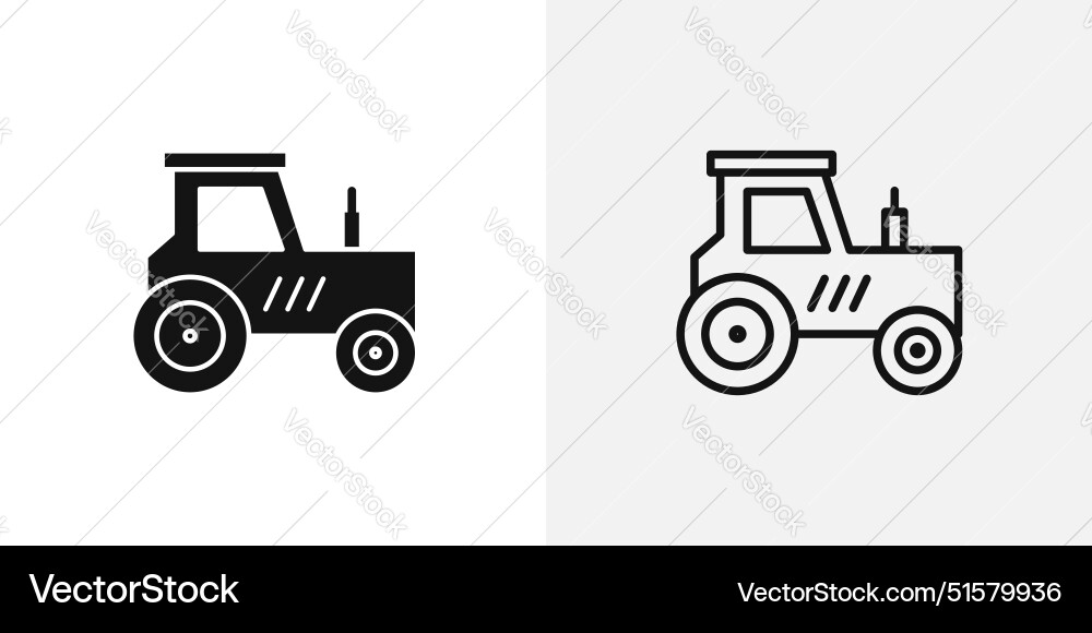 Tractor icon set Royalty Free Vector Image - VectorStock