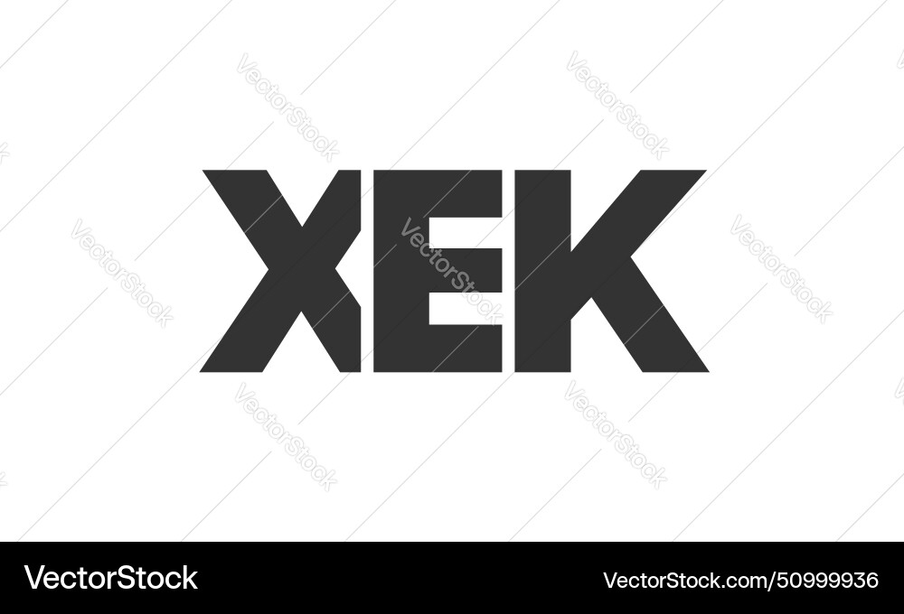 Xek logo design template with strong and modern Vector Image