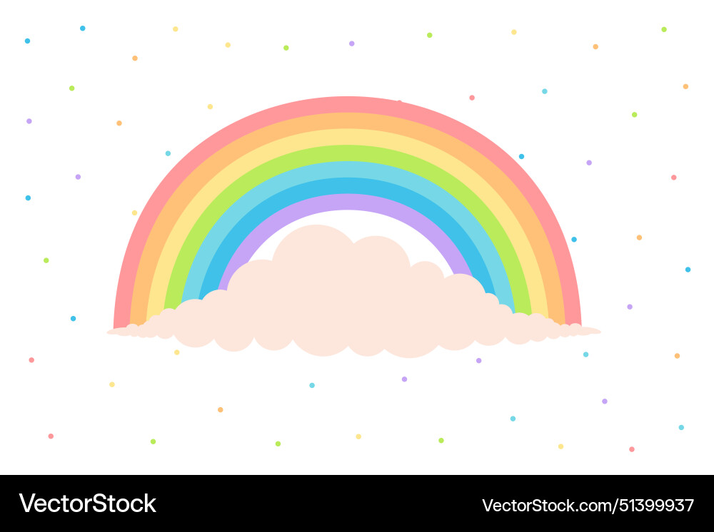 Beautiful rainbow vibrant background with pastel Vector Image