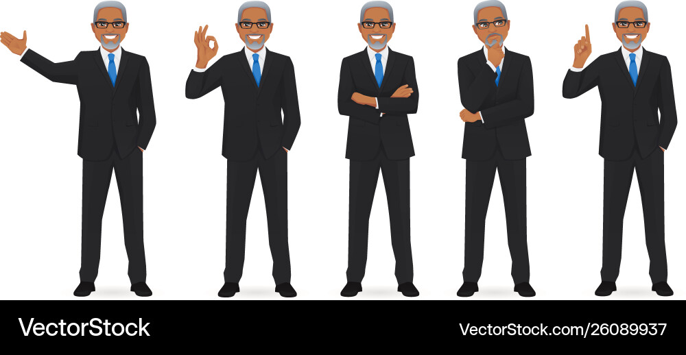 Business man set Royalty Free Vector Image - VectorStock
