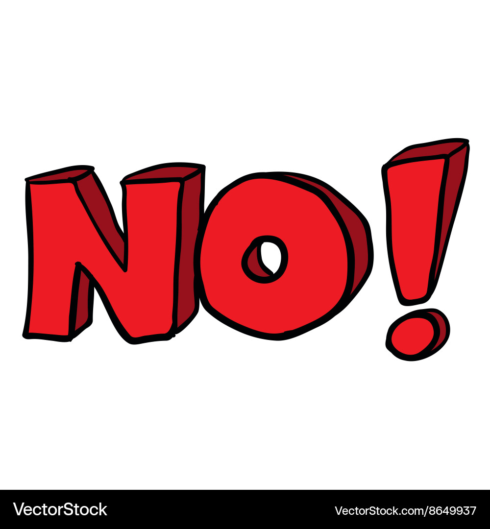 Cartoon no symbol Royalty Free Vector Image - VectorStock