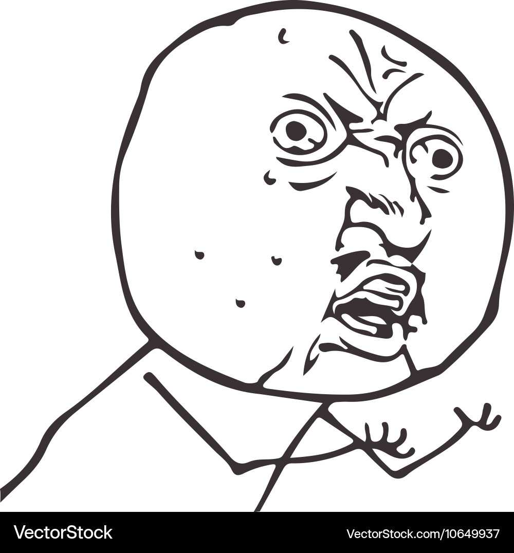 Guy meme why face for any design isolated Vector Image