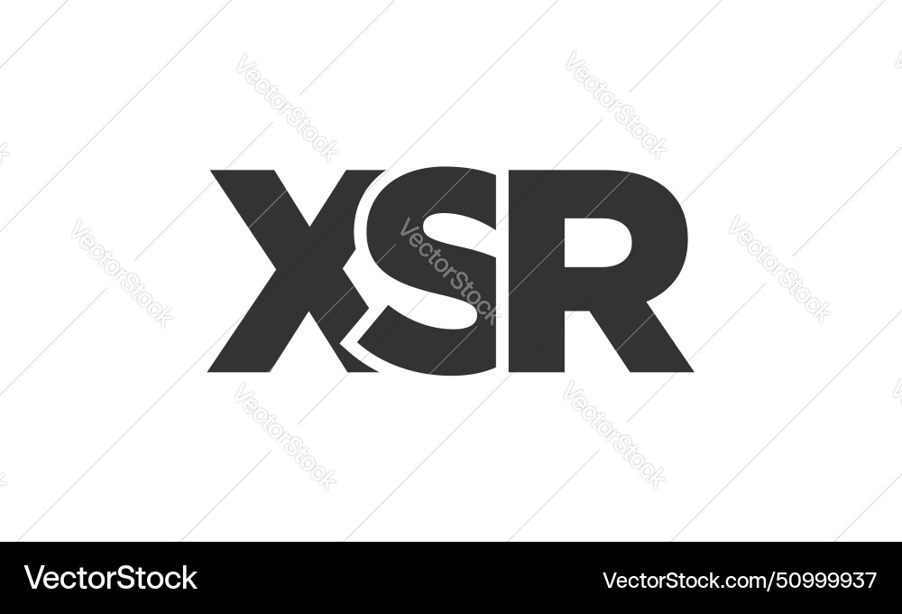Xsr logo design template with strong and modern Vector Image