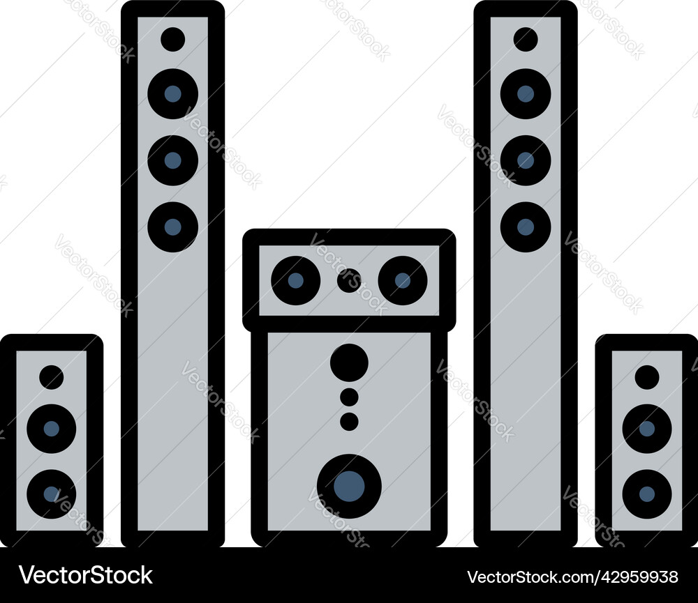 Audio system speakers icon Royalty Free Vector Image