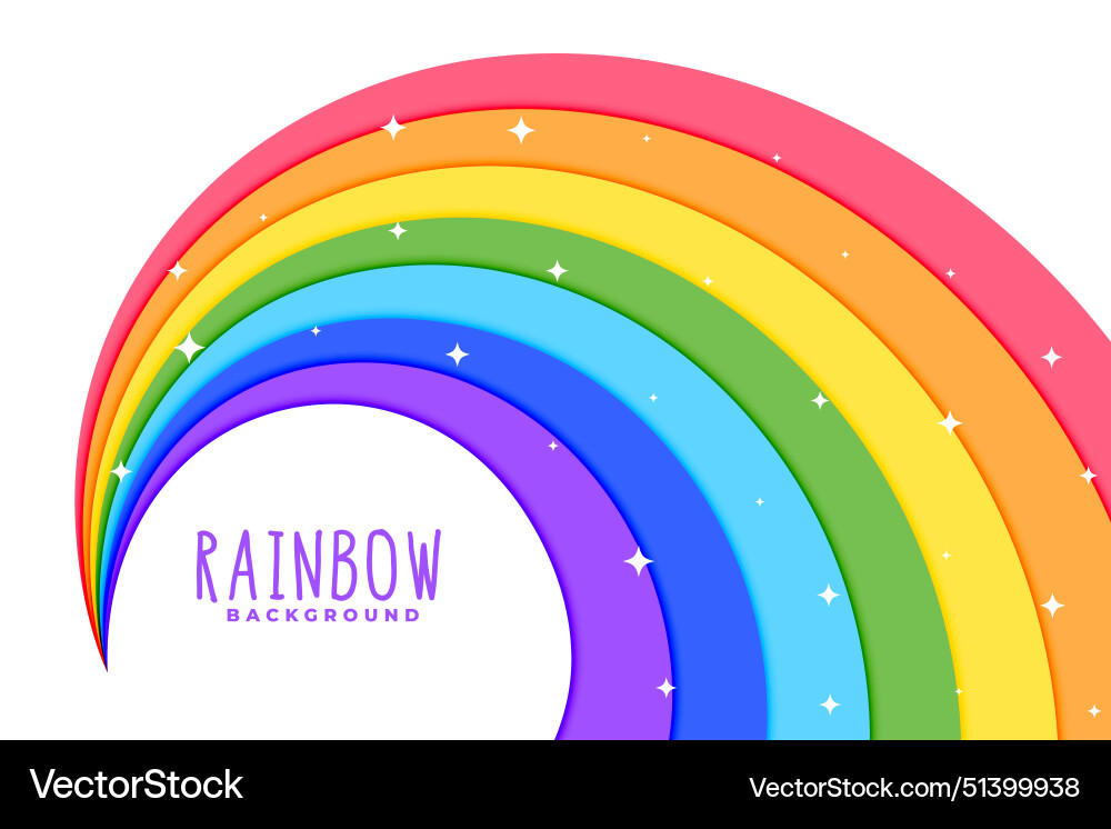 Eye catching natural colorful rainbow background Vector Image