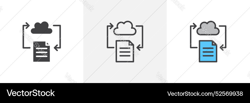 File sharing icon set on white background Vector Image