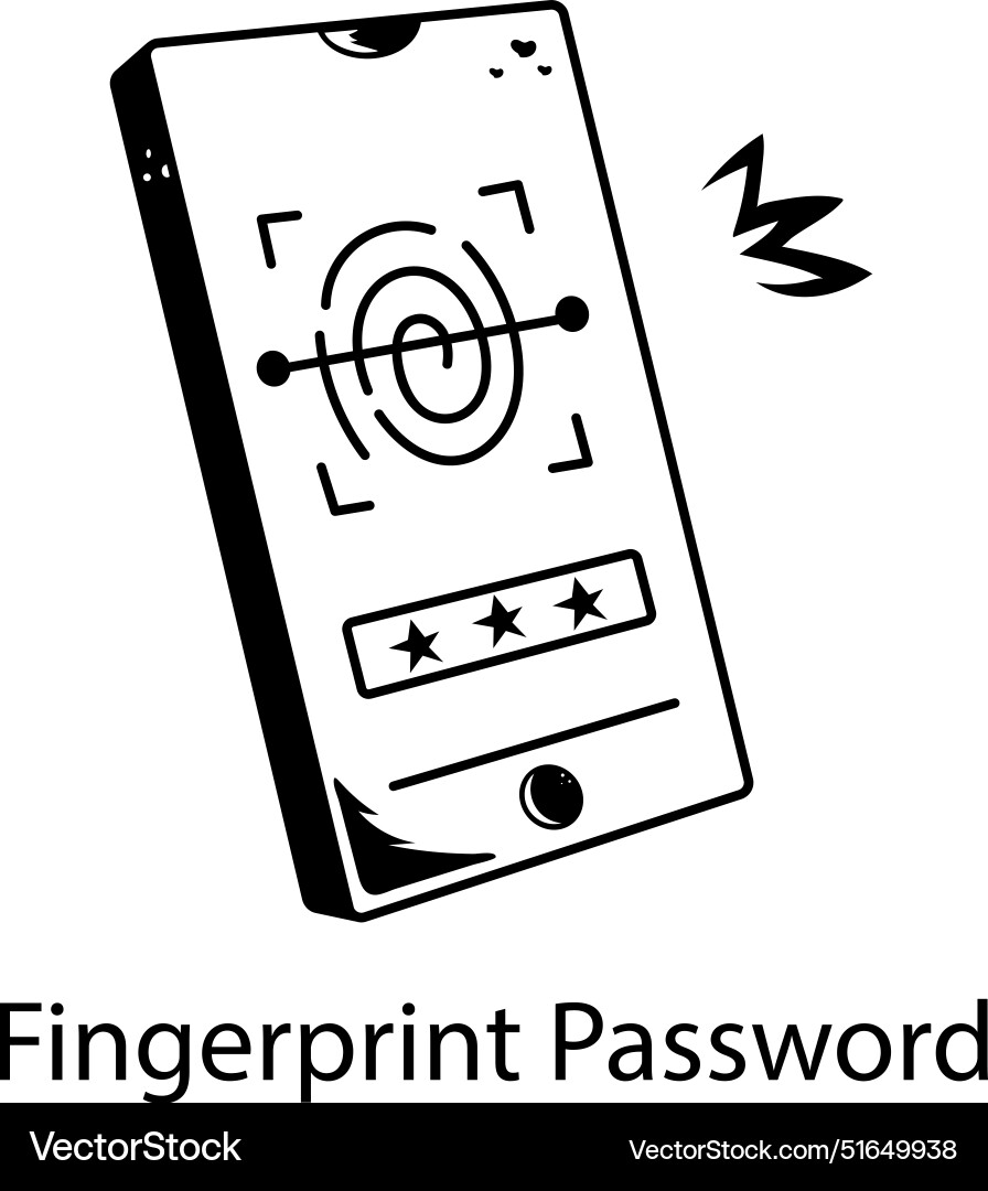 Fingerprint password Royalty Free Vector Image