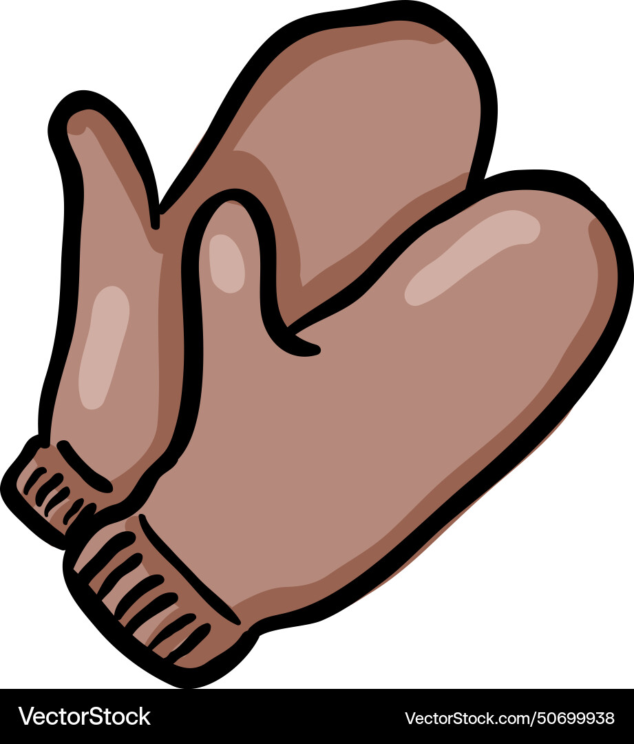 Mittens hand drawn doodle icon Royalty Free Vector Image