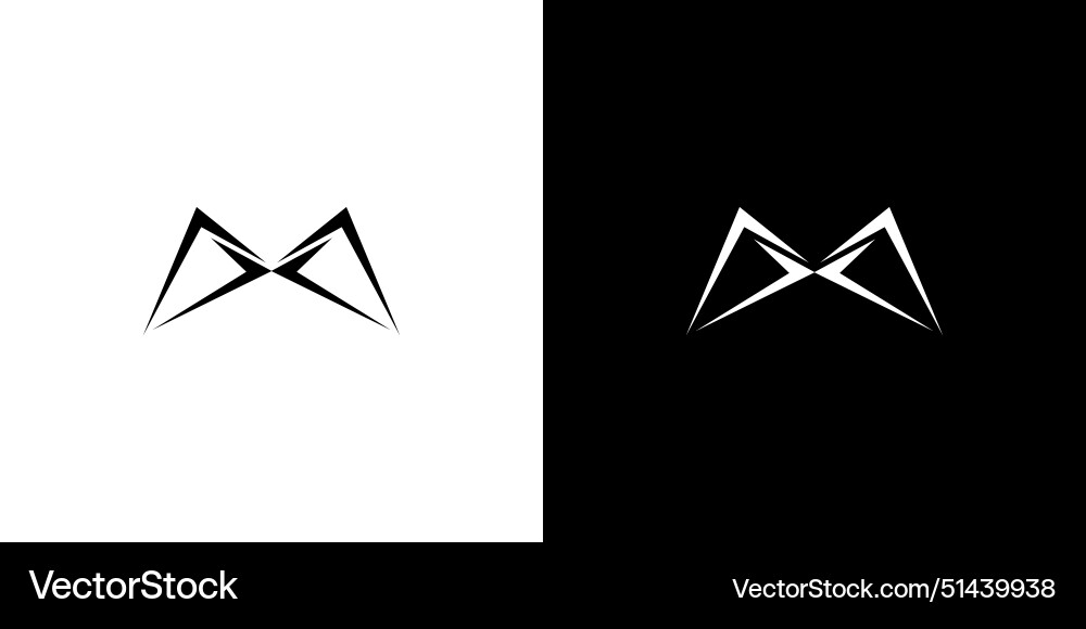 Modern and sophisticated mx logo design Royalty Free Vector