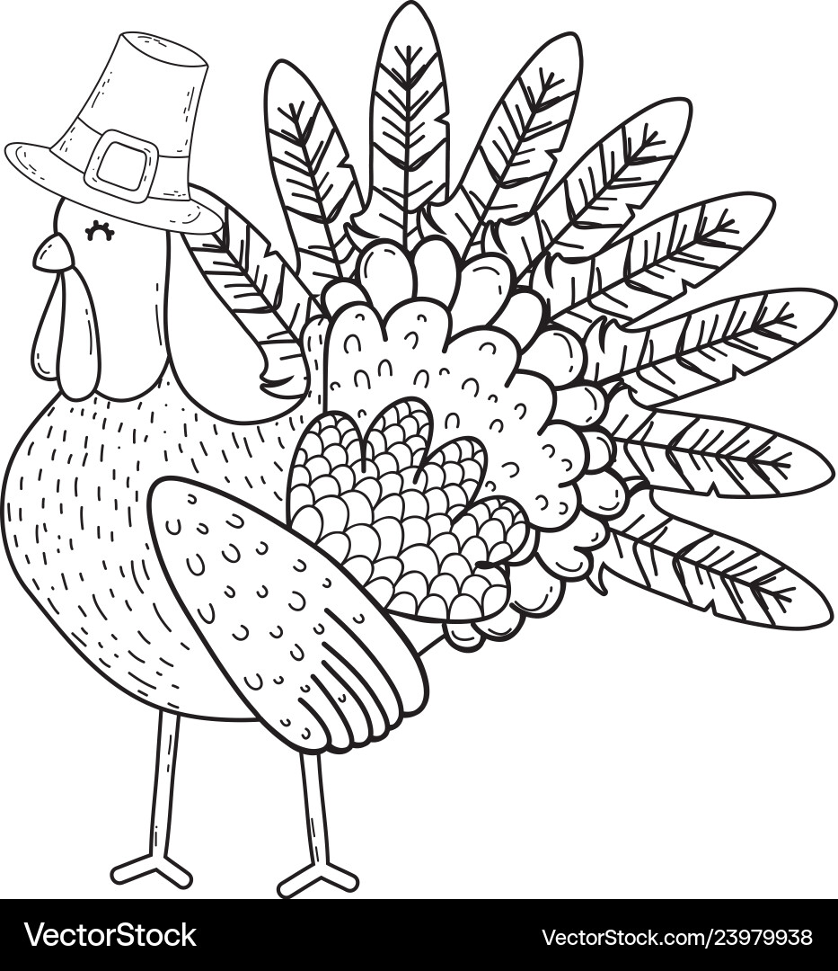 Thanksgiving day cartoon Royalty Free Vector Image