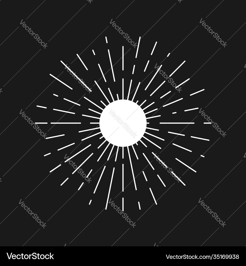 White sun Royalty Free Vector Image - VectorStock