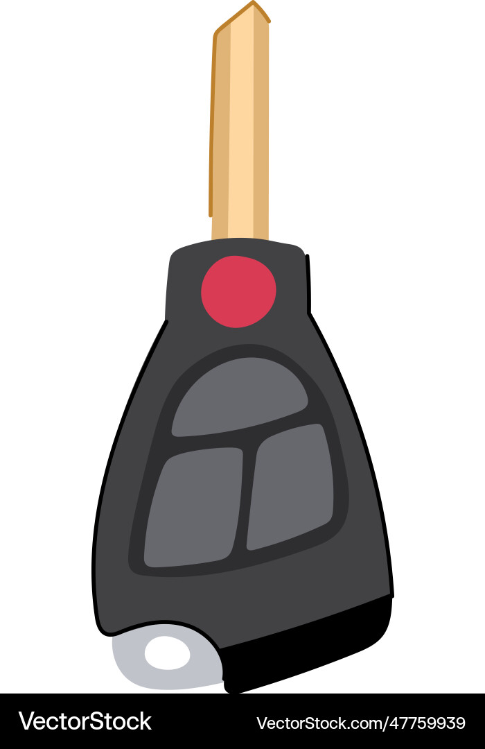 Auto car key cartoon Royalty Free Vector Image