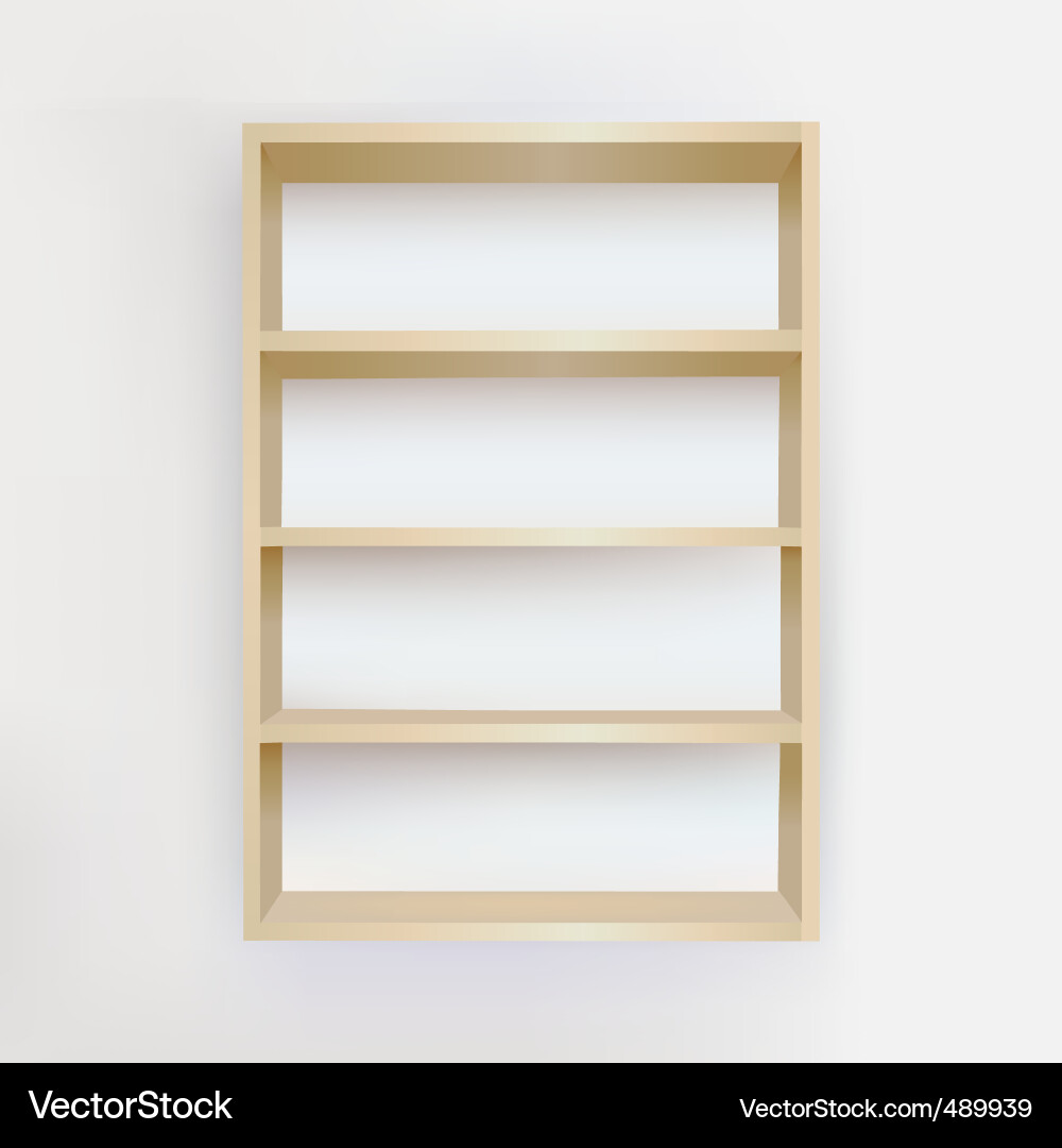 Empty bookshelf Royalty Free Vector Image - VectorStock
