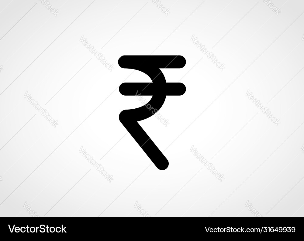Indian rupee icon Royalty Free Vector Image - VectorStock