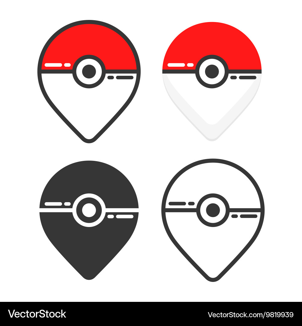 Map pin set flat design location pointer Vector Image