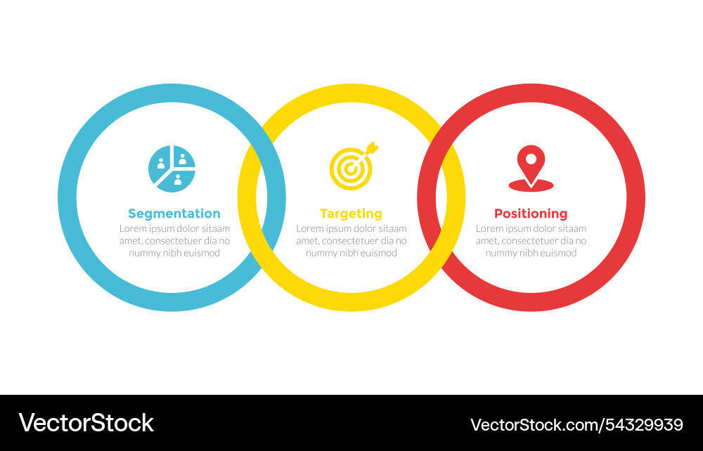 Stp marketing analysis infographics template Vector Image