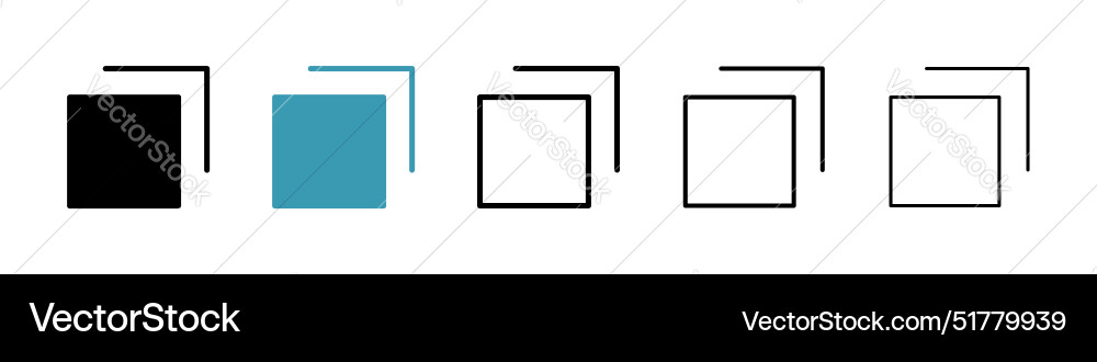 Window restore line icon set Royalty Free Vector Image