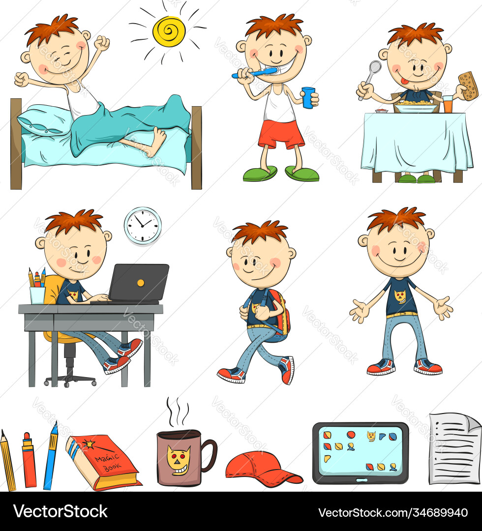 Boy during day what does an ordinary Royalty Free Vector