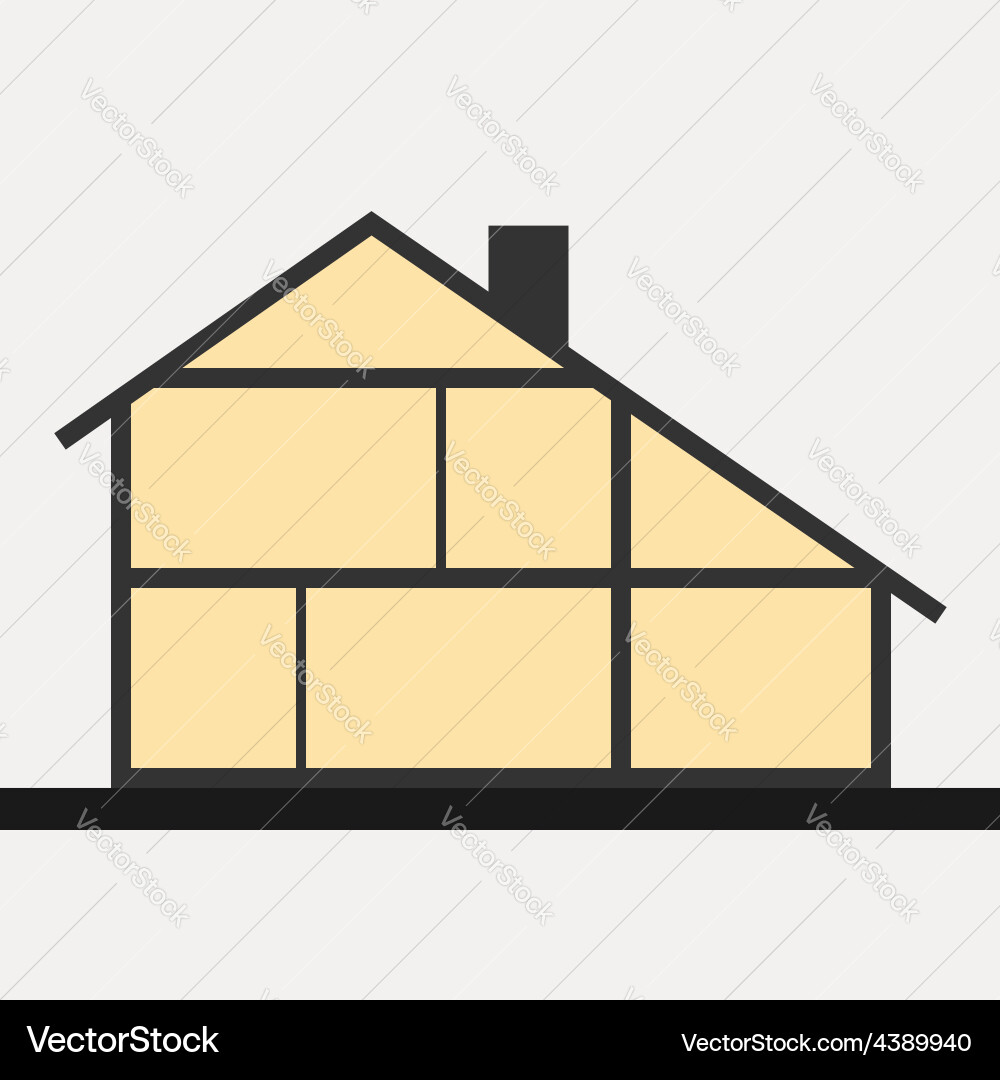 Cross-Section Building Plan Royalty Free Vector Image
