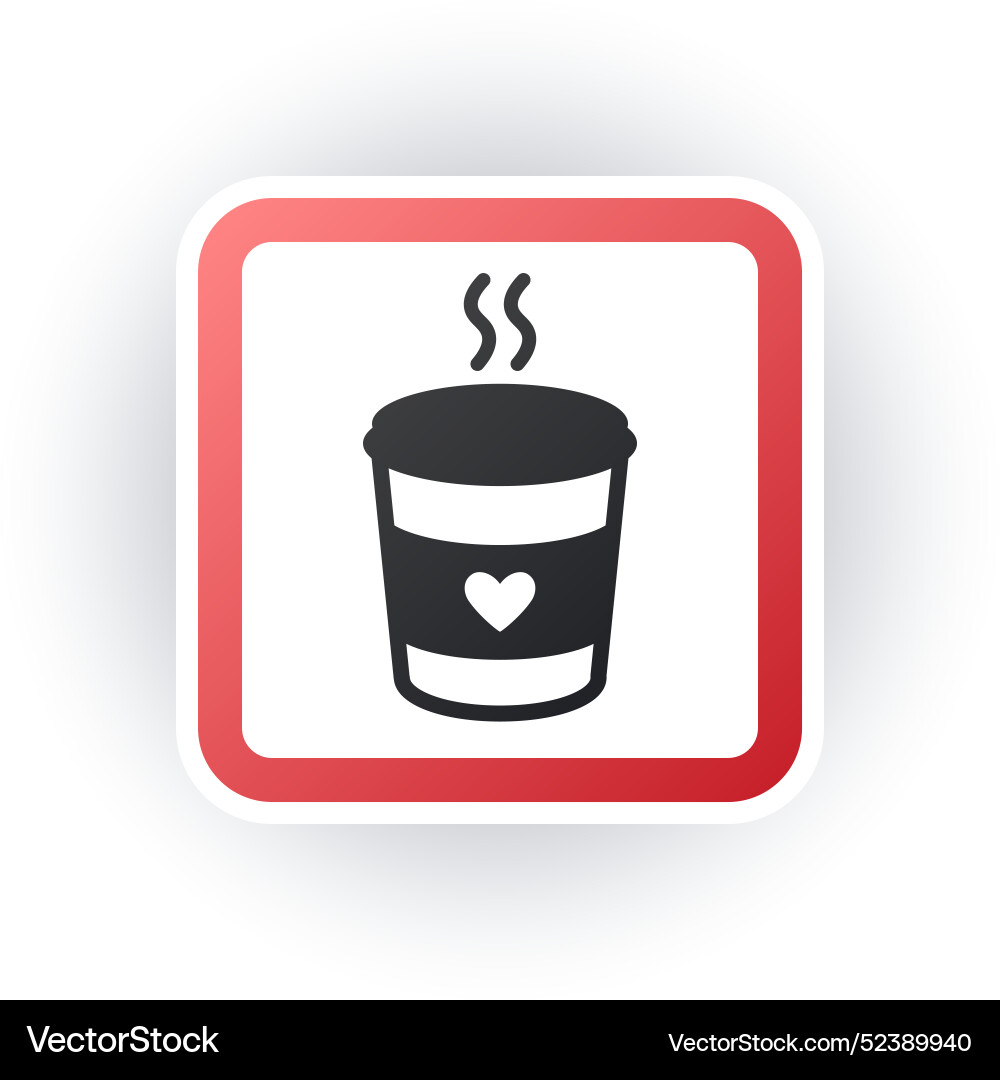 Gradient cafe signage logo Royalty Free Vector Image