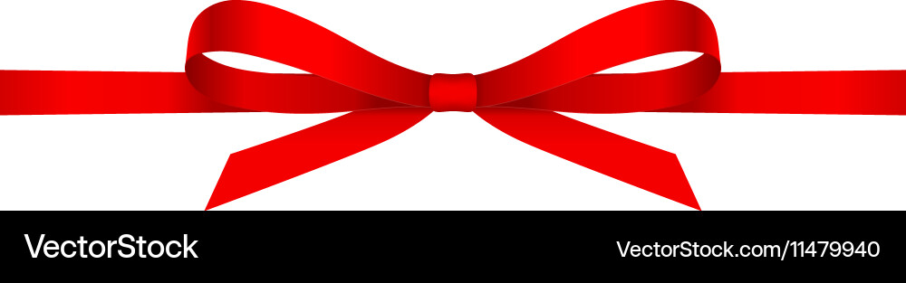 Red bow Royalty Free Vector Image - VectorStock