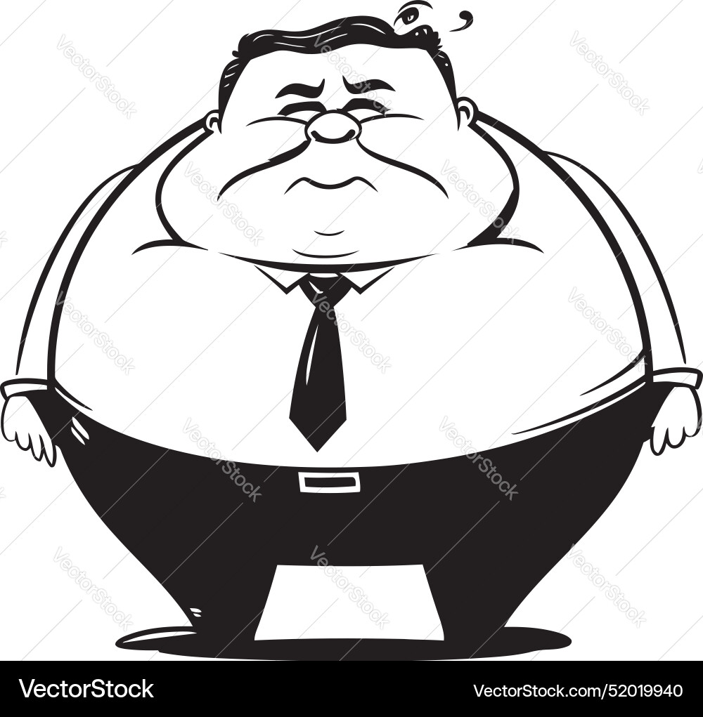 Round renegade fat man iconic design stout Vector Image