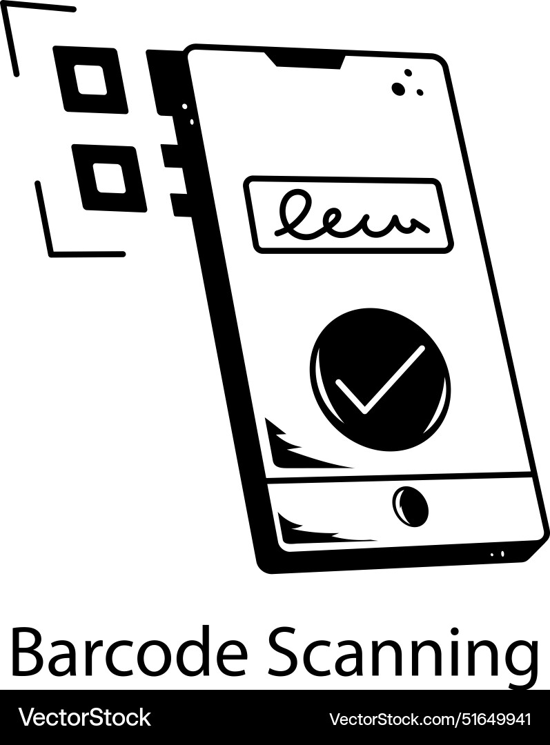 Barcode Scanning Lizenzfreies Vektorbild - VectorStock