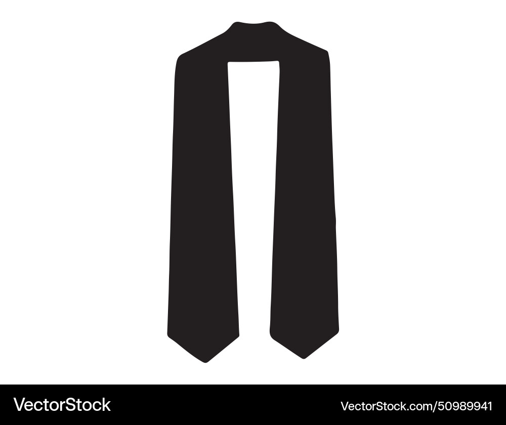 Graduation stole silhouette art Royalty Free Vector Image