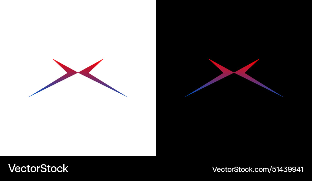 Modern and sophisticated x logo design Royalty Free Vector