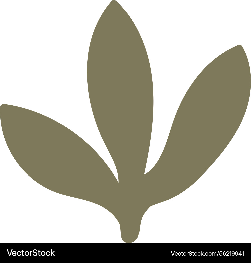 Simple leaf silhouette Royalty Free Vector Image