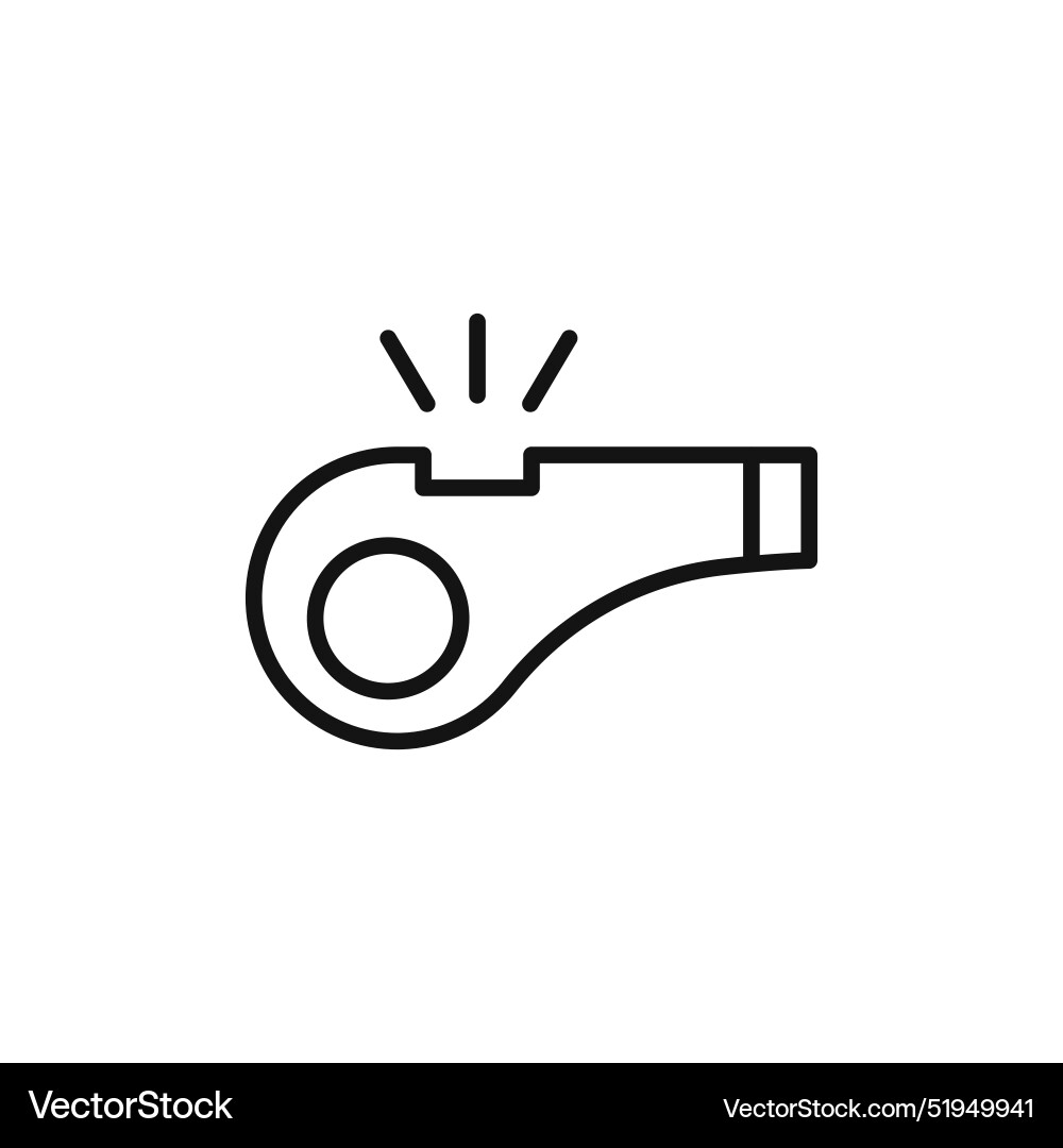 Whistle logo sign outline Royalty Free Vector Image