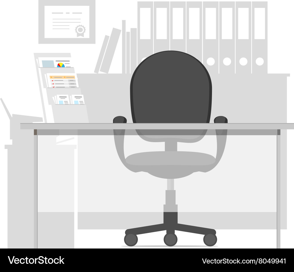 Workspace for a manager in office interior Vector Image