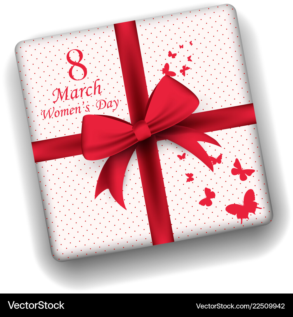 8 march gift for womens day Royalty Free Vector Image
