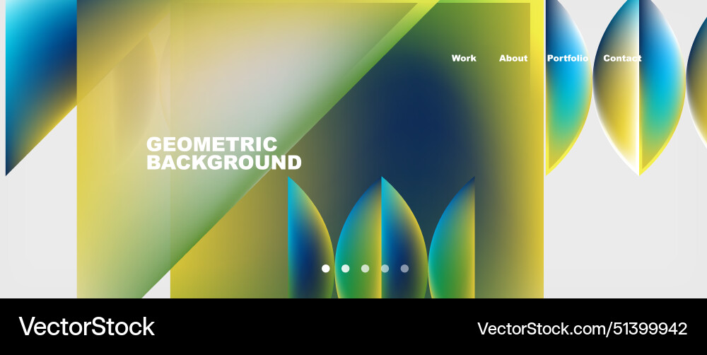 Abstract geometric shapes web design page Vector Image