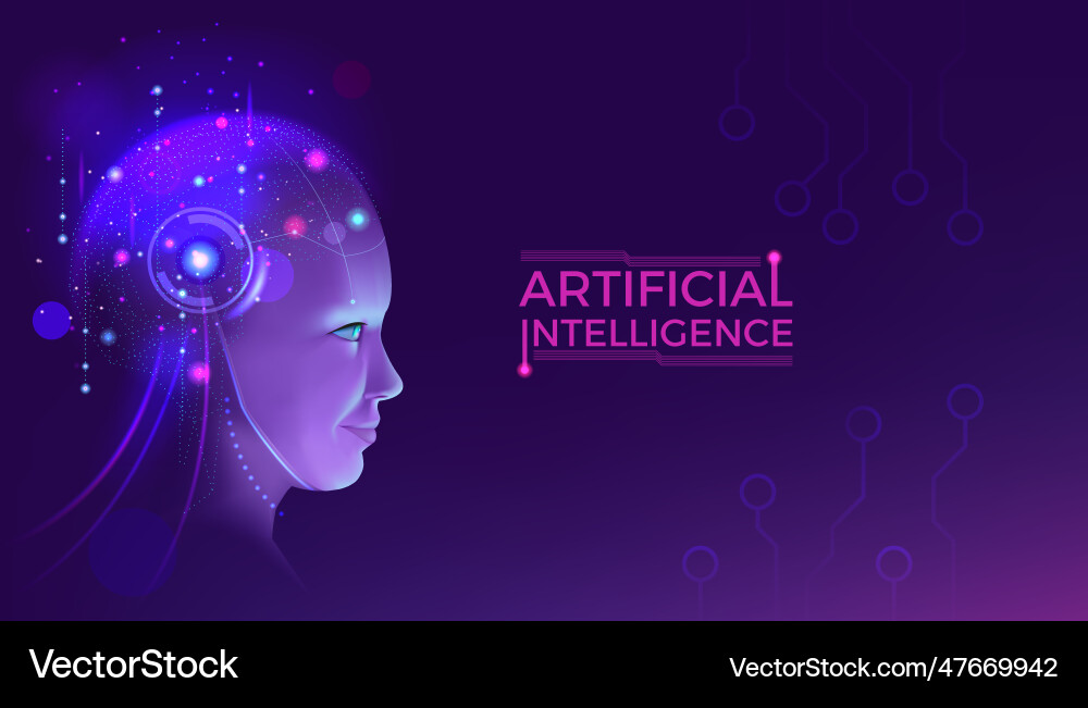 Artificial intelligence ai brain digital robot Vector Image