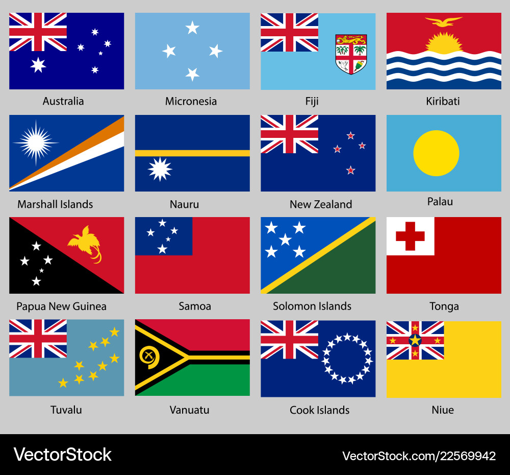 Different countries flags set Royalty Free Vector Image