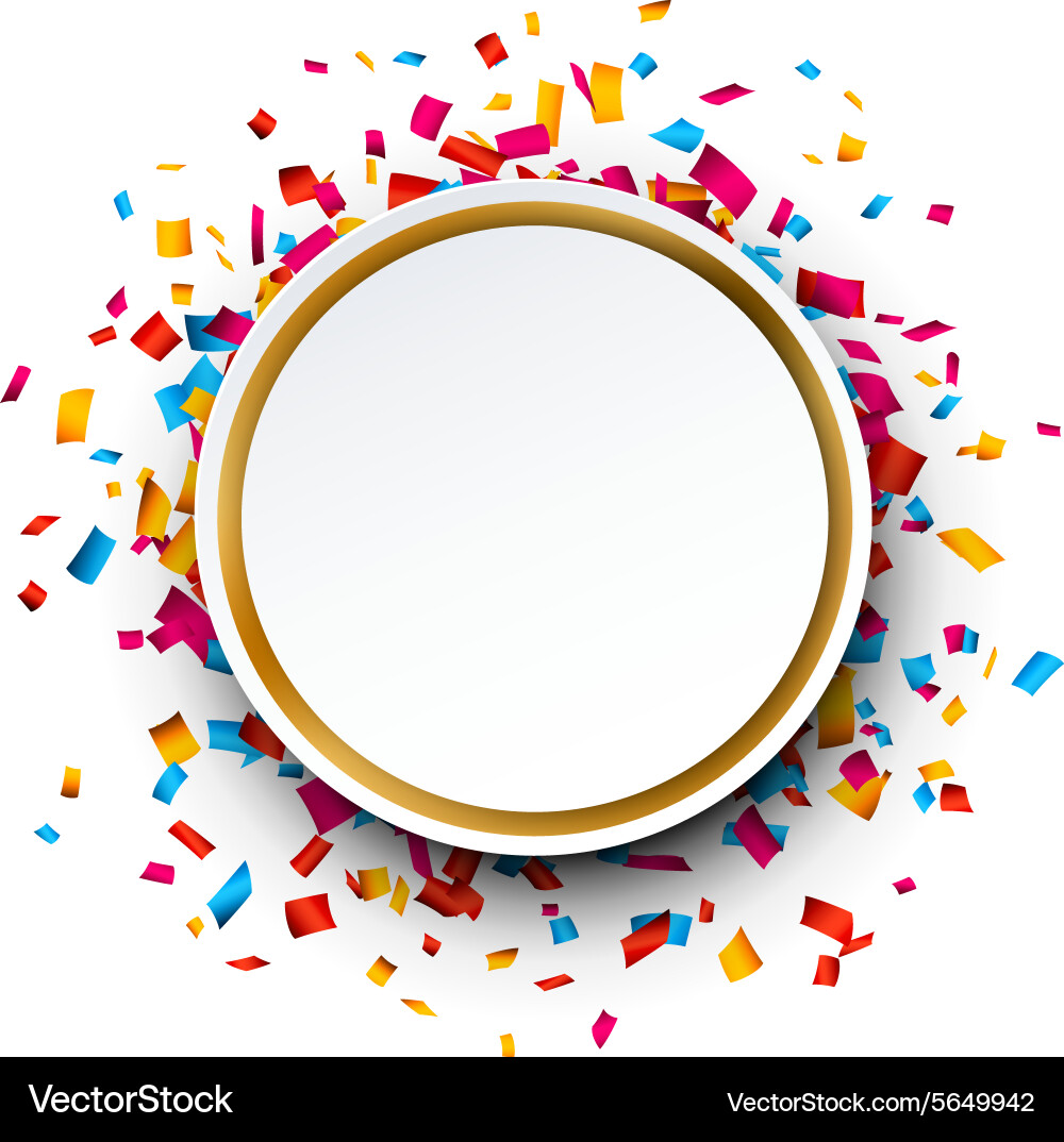 Paper confetti christmas background Royalty Free Vector