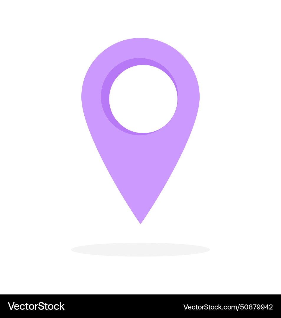 Purple location icon in flat style isolated Vector Image